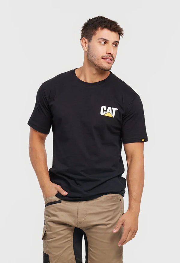 Trademark Tee - Black – CAT Workwear Australia